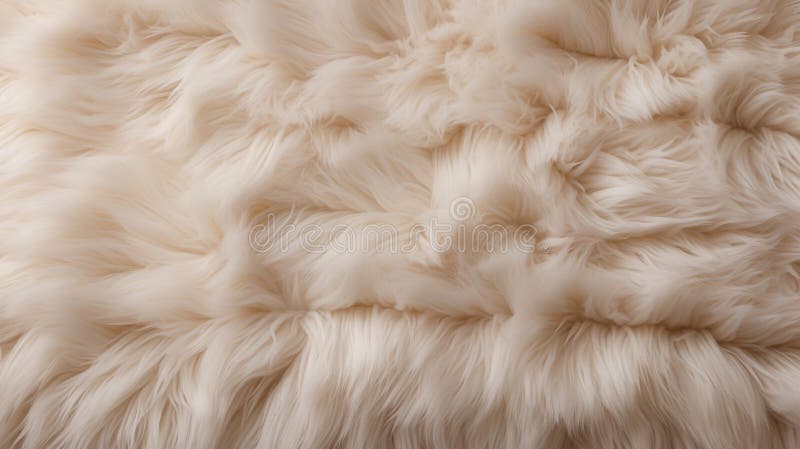 Soft and Fluffy Texture of a Lamb S Wool, with a Mix of White or Cream ...
