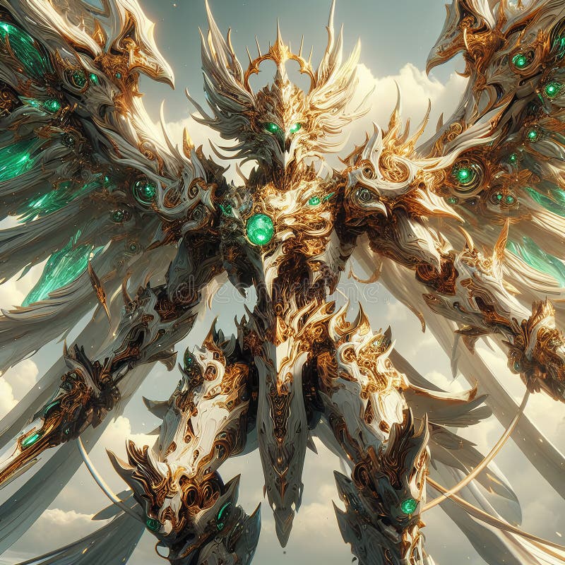 AI Generated Image, Celestial Arbiter: Guardian of the Ethereal Realms Stock Illustration ...