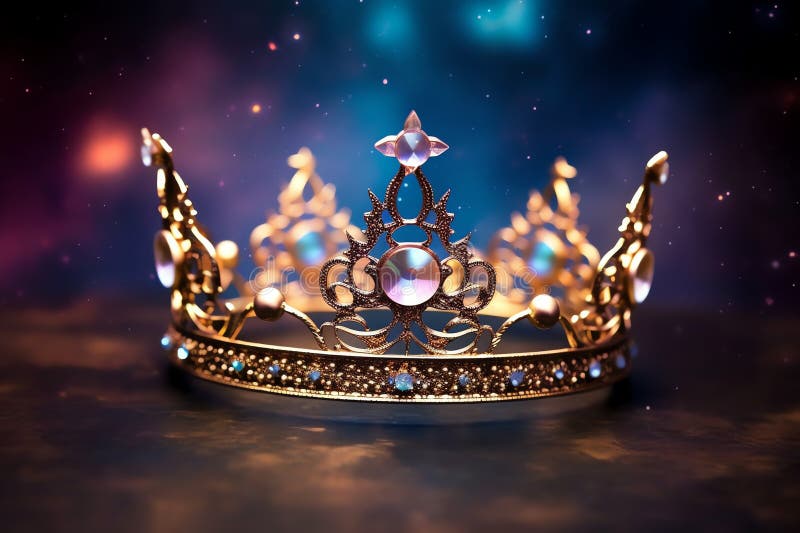 Celestial Crown Fantasy Sky Night Gazing Stock Illustration - Illustration of stars ...