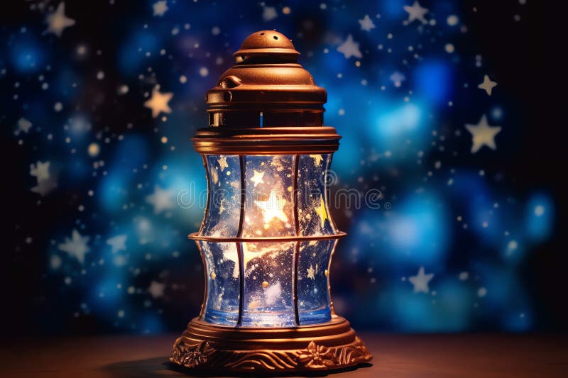 Celestial Lighthouse Lantern Fantasy Sky Night Gazing Stock ...