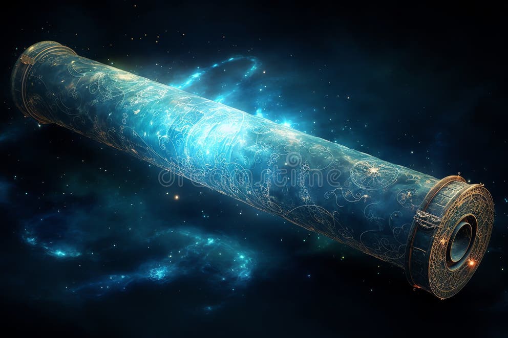 Celestial Scroll Fantasy Sky Night Gazing Stock Illustration ...