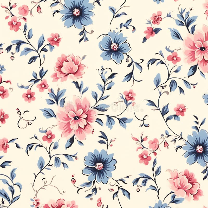 Chintz Pattern Flowers Background Pattern Wallpaper Vector Stock ...