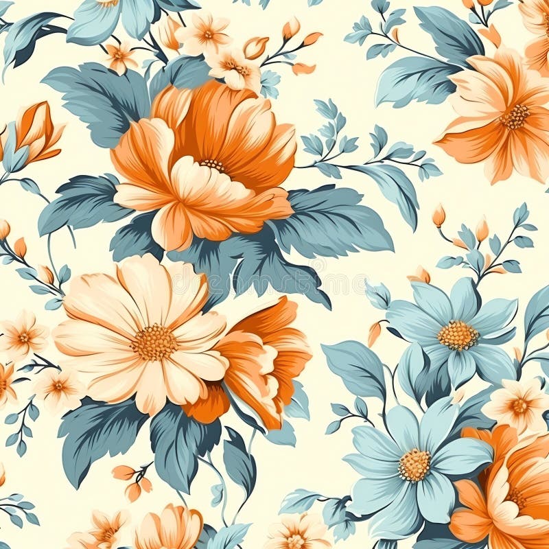 Chintz Pattern Flowers Background Pattern Wallpaper Vector Stock ...