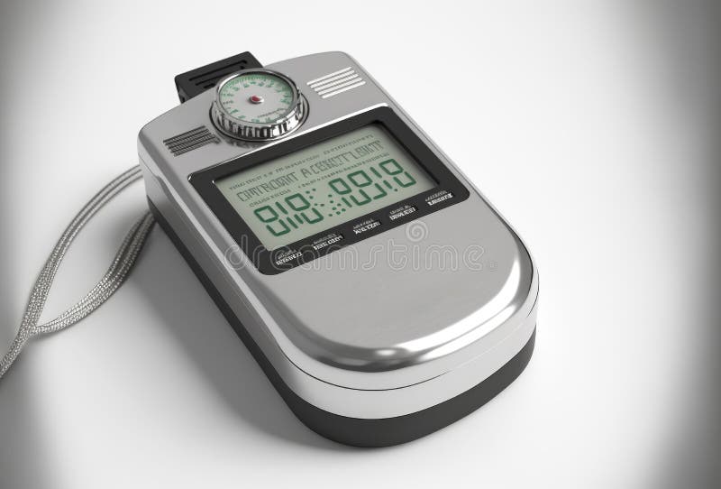 Ai Generated Image of Chrome Digital Stop Watch Stock Illustration ...