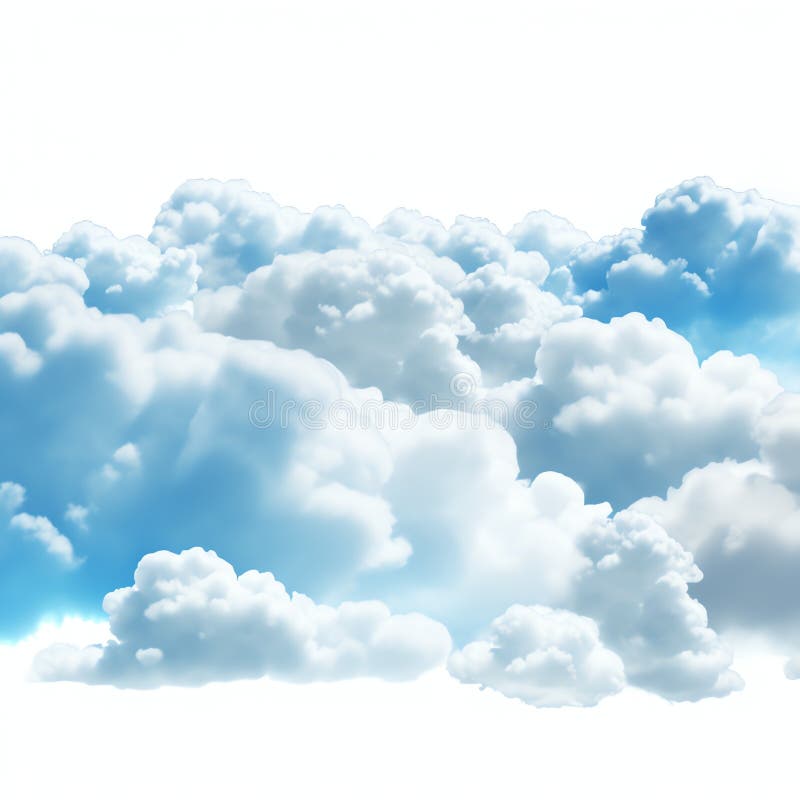 Clouds on White Background Illustration Stock Illustration ...