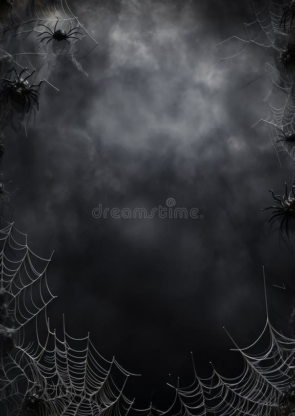 Cobweb Halloween Frame Border Stock Illustration - Illustration of ...