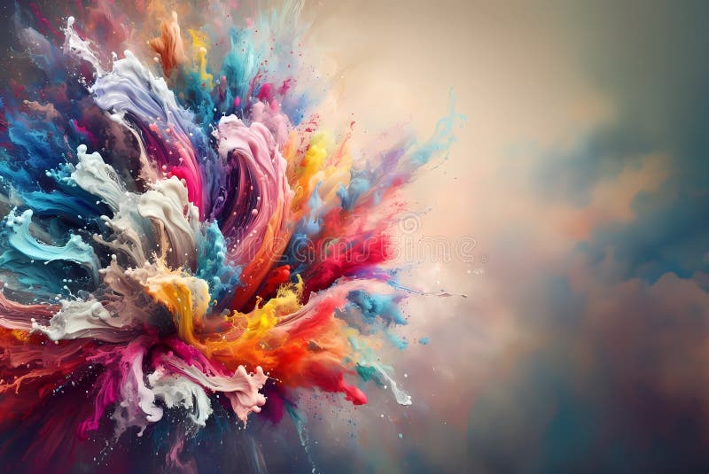 Abstract color explosion stock illustration. Illustration of fluid ...