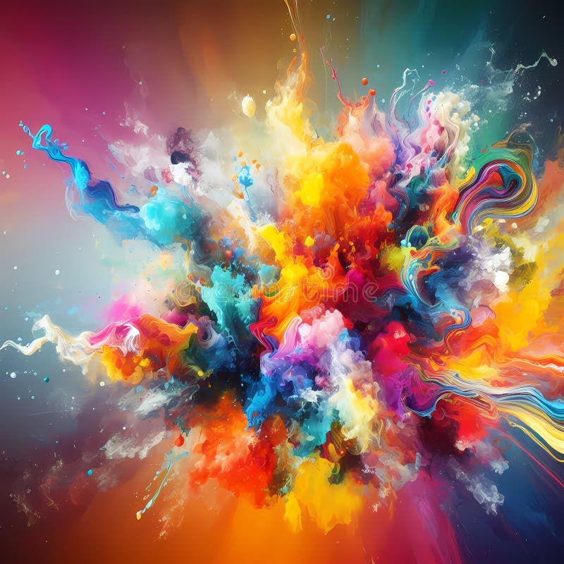 Abstract color explosion stock illustration. Illustration of graphic ...