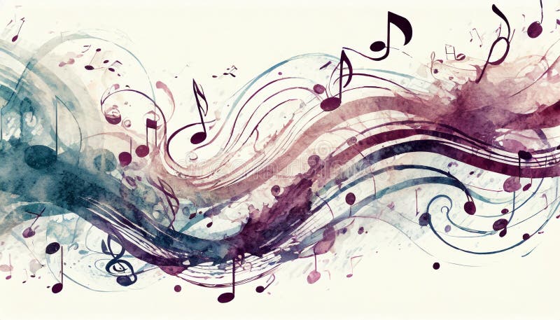 Colorful Music Notes and Toners Stock Illustration - Illustration of ...