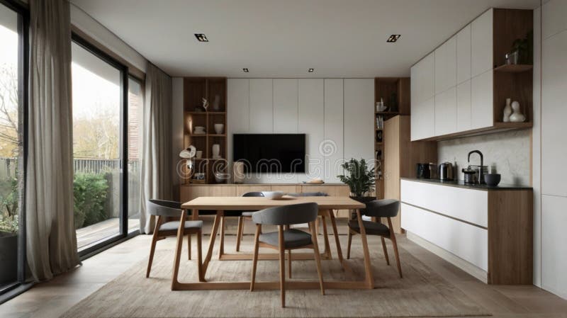 AI Generated Image of a Compact yet Thoughtfully Designed Interior of a ...