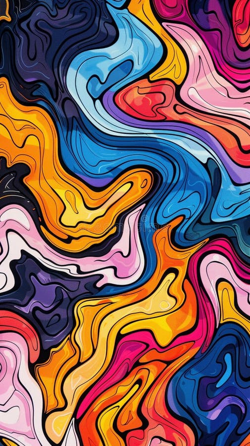 Abstract Lines and Colors Creating a Dynamic Background Stock ...