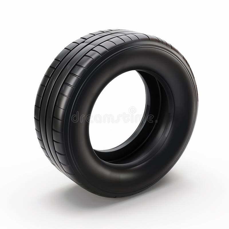 Car Inner Tube Displayed on a White Background Stock Illustration ...