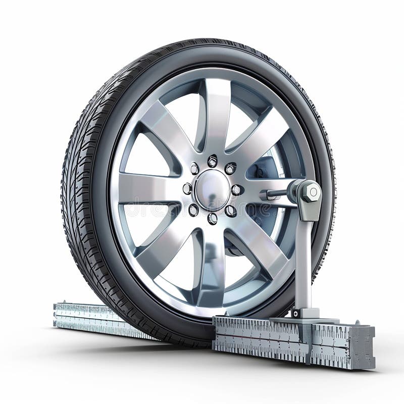 Car Wheel Alignment Icon on White Background Stock Illustration ...