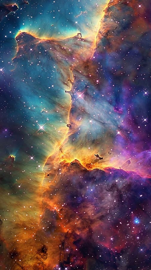 Carina Nebula Reveals Intense Star Formation in Panoramic View Stock ...
