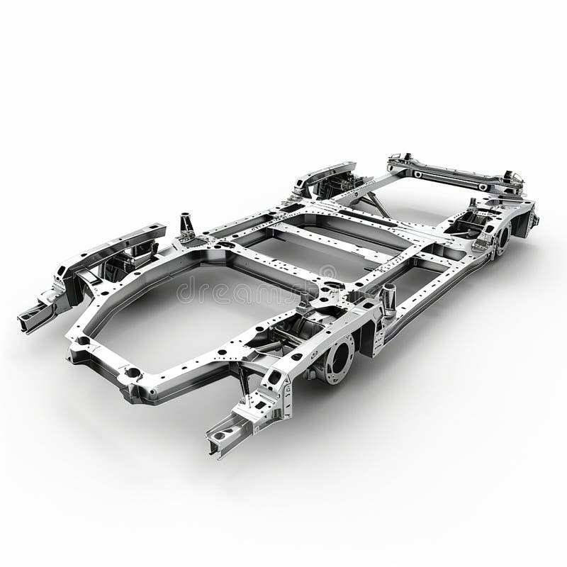 Chassis Rendered on a White Background Stock Illustration ...