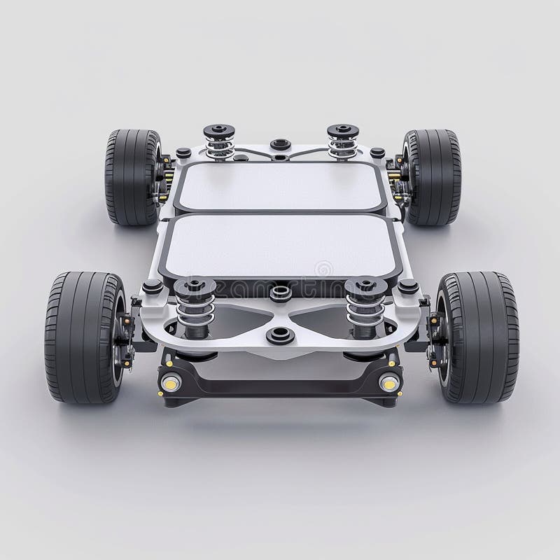 Chassis Rendered on a White Background Stock Illustration - Illustration of visual, design ...