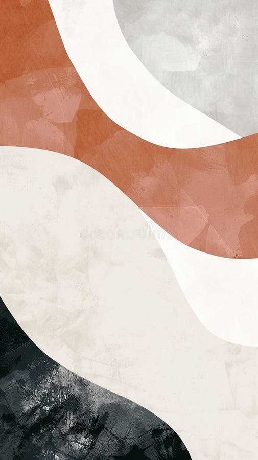 Curved Lines in Neutral Tones Stock Illustration - Illustration of ...