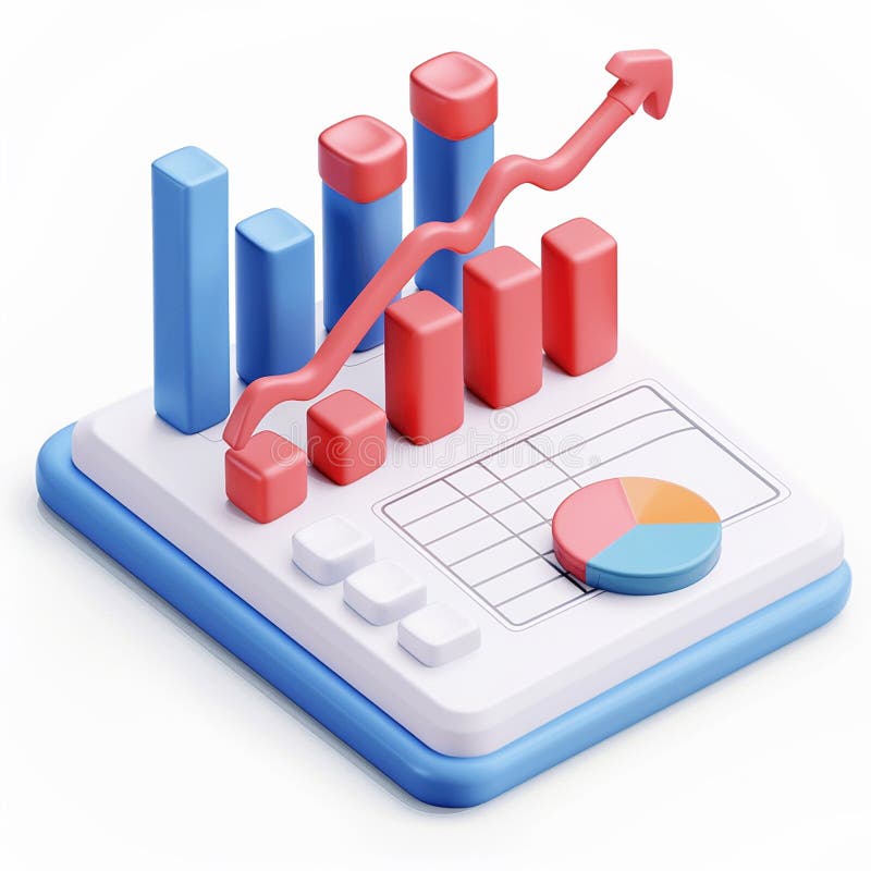 3D Icon Illustrating Financial Expense Management on a White Background ...