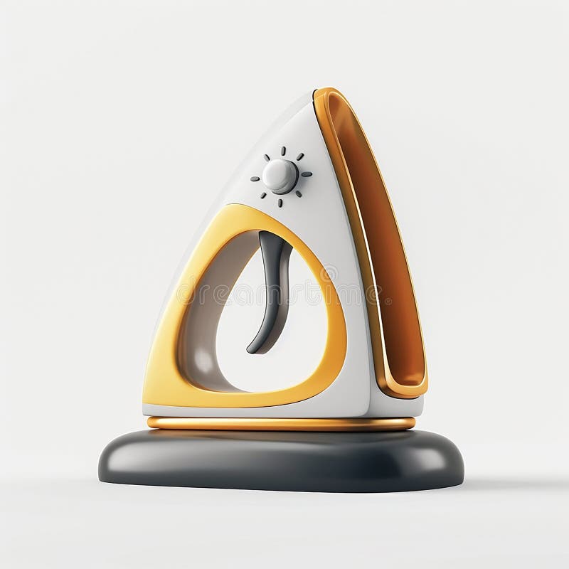A 3D Icon of a Iron with a White Background Stock Illustration ...