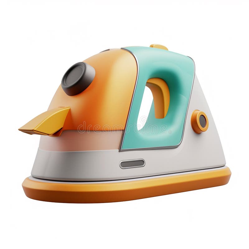 A 3D Icon of a Iron with a White Background Stock Illustration ...