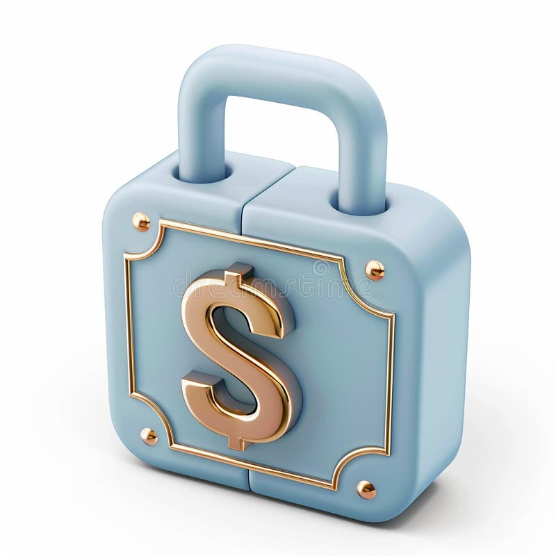 3D Icon Representing Financial Fraud Prevention on a White Background ...