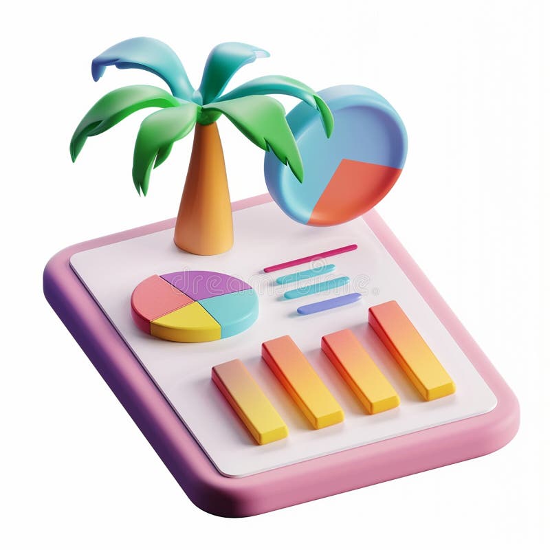 3D Icon Representing Financial Investment Portfolio on a White ...