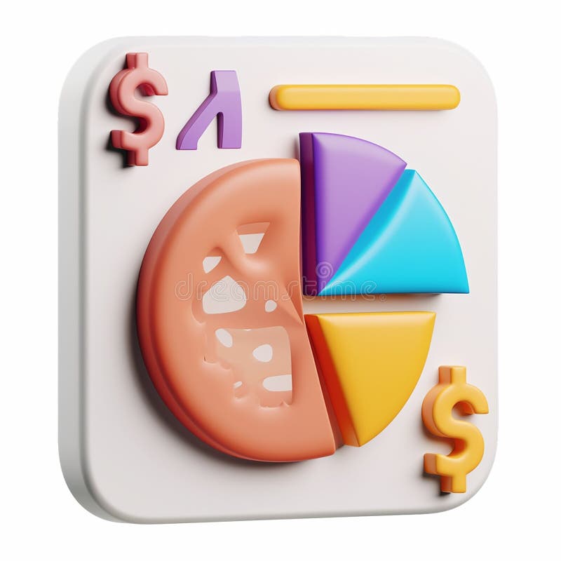 3D Icon Represents Financial Inflation Rates on a White Background ...