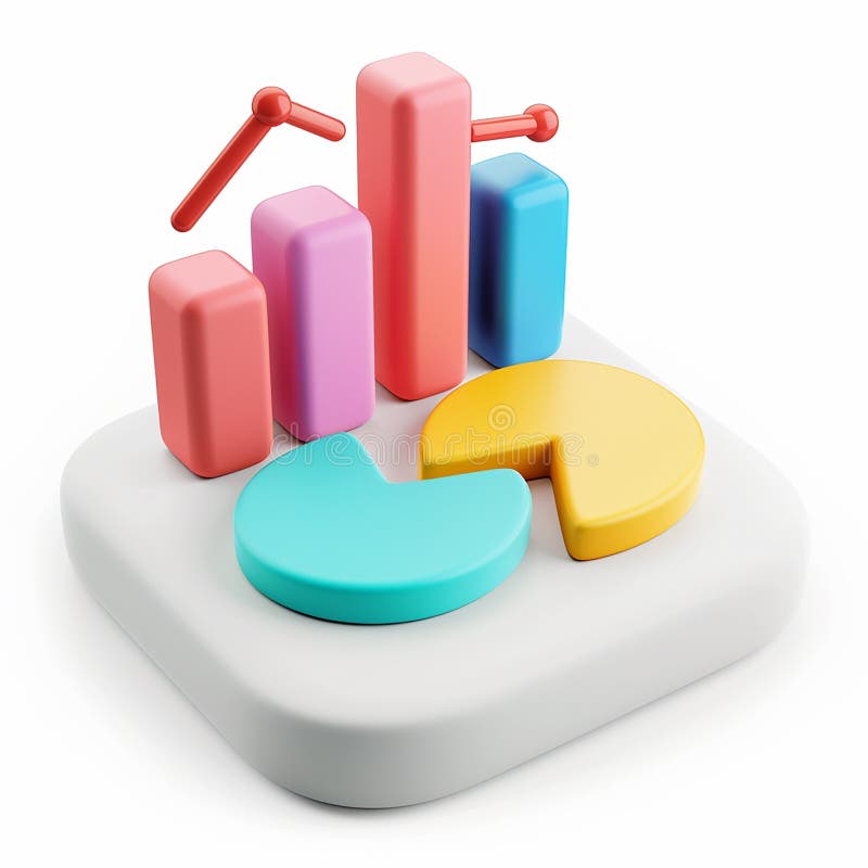 3D Icon Represents Financial Interest Rates on a White Background Stock ...