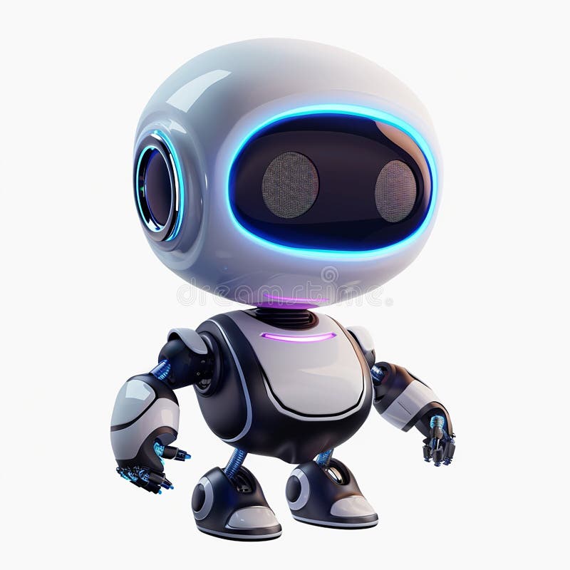 A 3D Icon of a Tech Conference Event AI Robot with a White Background ...