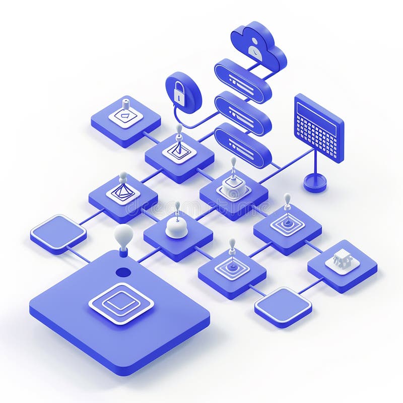 Interface of AI Machine in Futuristic Room, Computer Terminals in ...