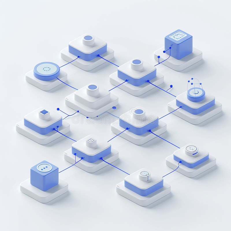Algorithm Flowchart Showing Data Processing Steps Stock Illustration - Illustration of ...