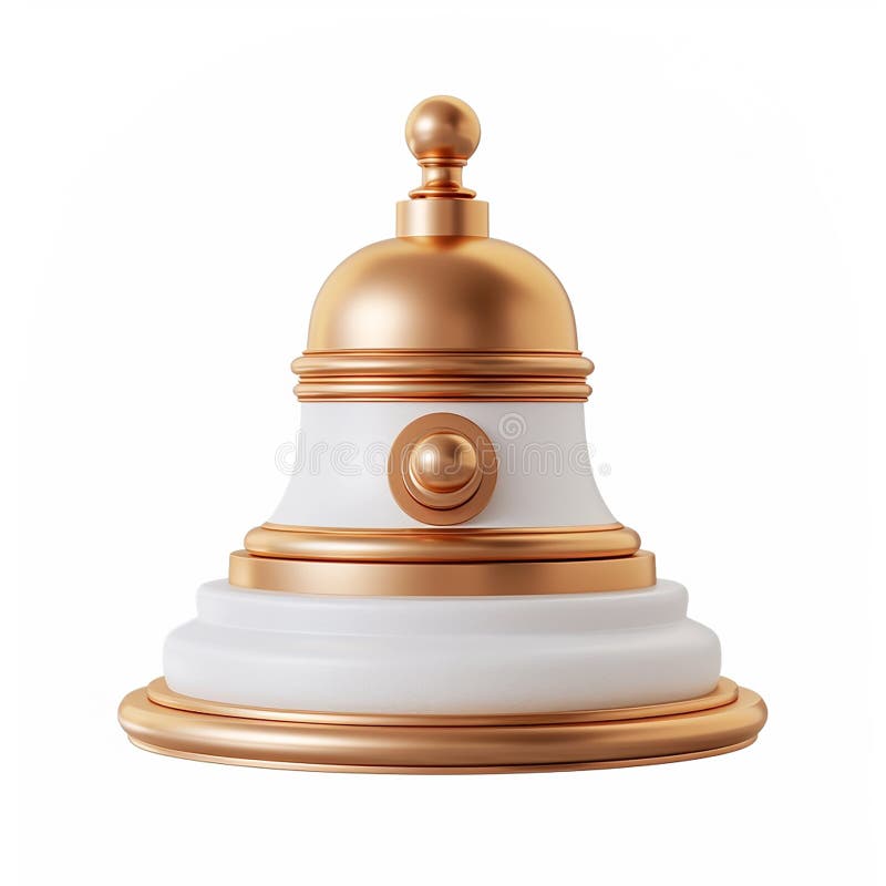 A 3D Icon of a Tech IPO Bell with a White Background Stock Illustration ...