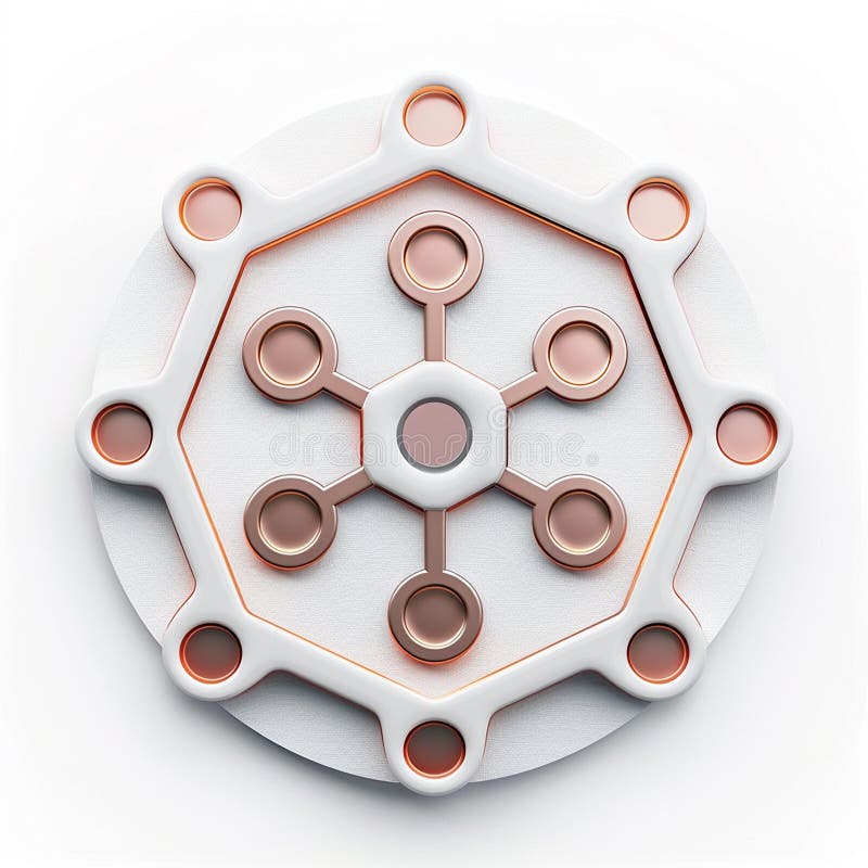 A 3D Icon of a Tech Service Nanotechnology Symbol with a White ...