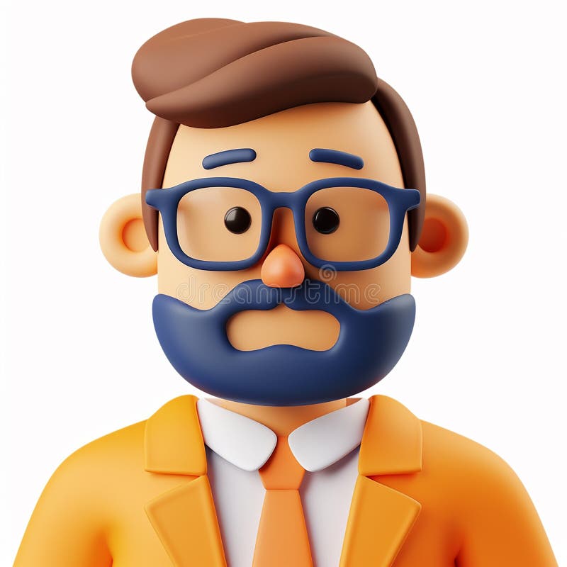 A 3D Icon of a Tech Startup Founder with a White Background Stock ...