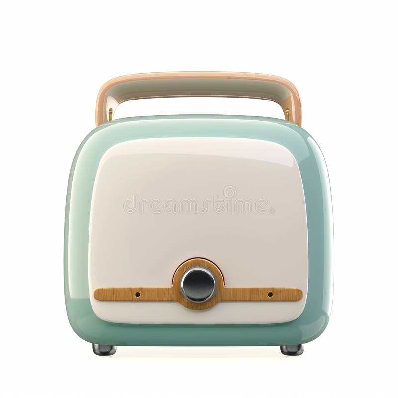 A 3D Icon of a Toaster with a White Background Stock Illustration ...