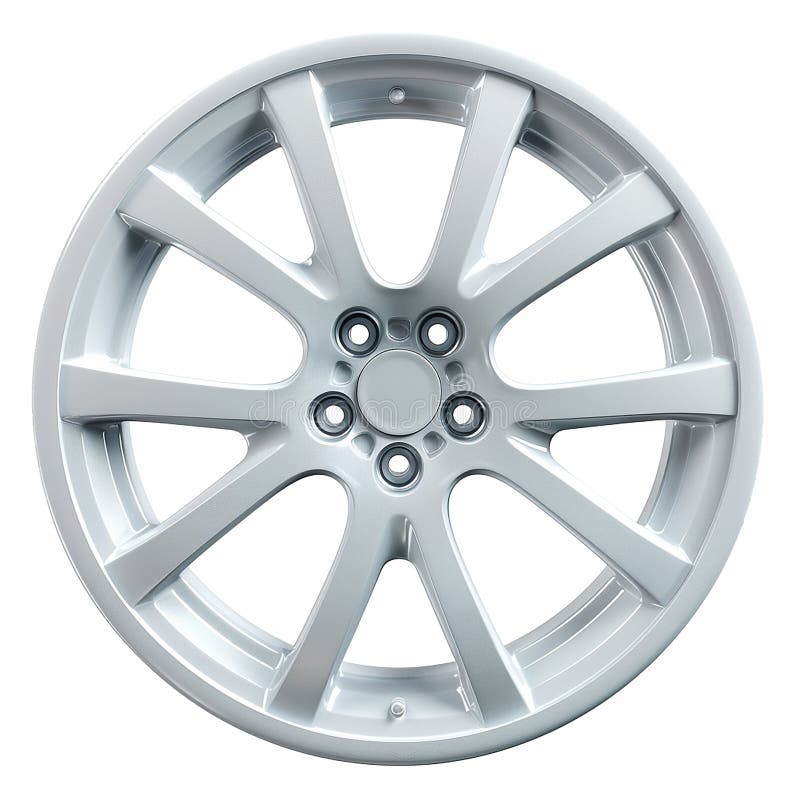 A 3D Icon of a Wheel Rim with a White Background Stock Illustration ...