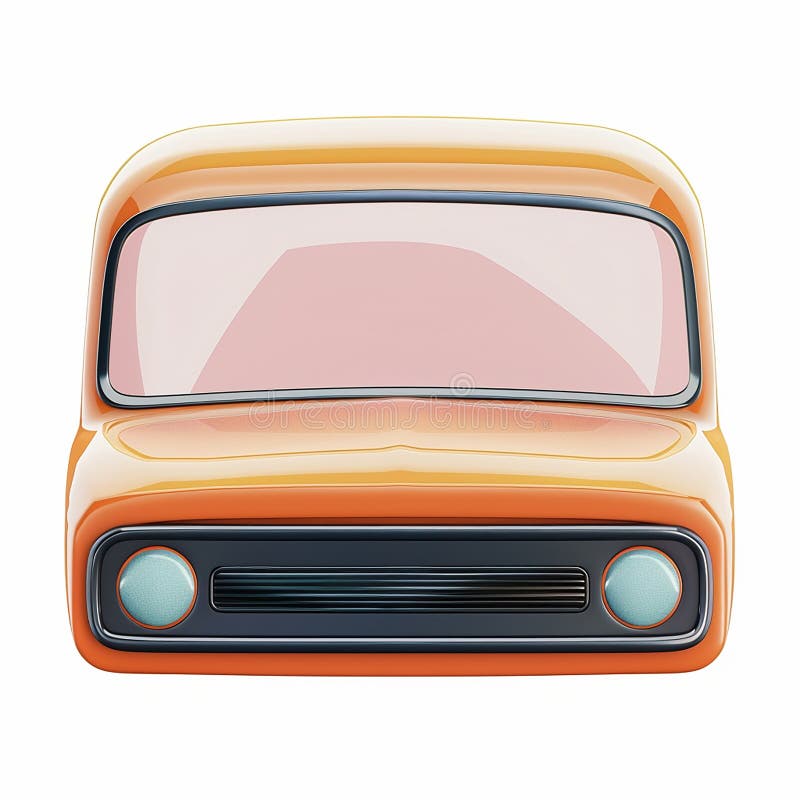 A 3D Icon of a Windshield with a White Background Stock Illustration ...