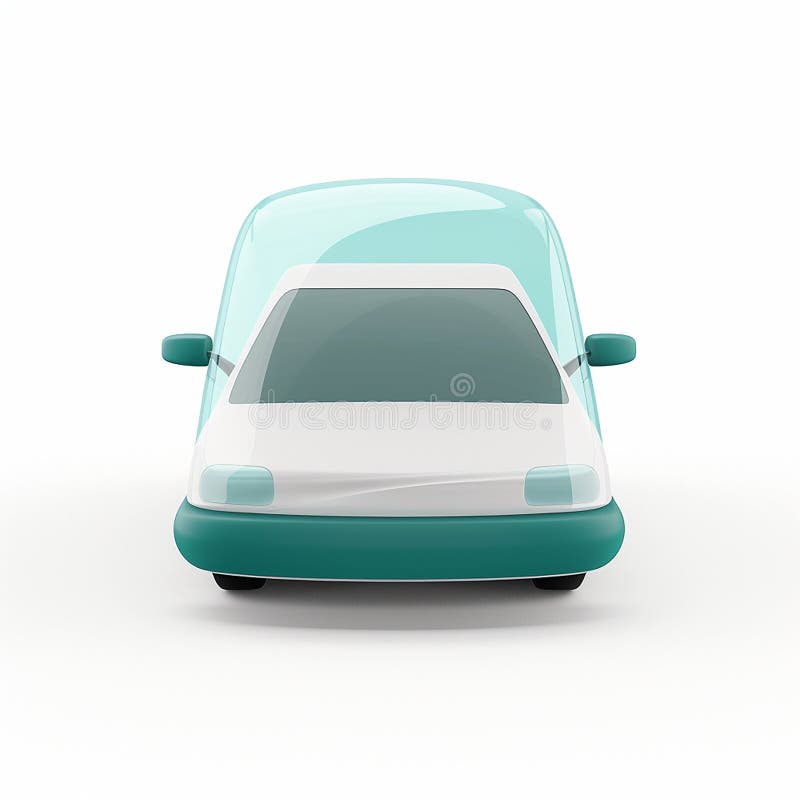 A 3D Icon of a Windshield with a White Background Stock Illustration ...