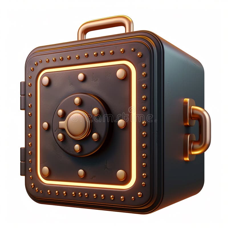 Financial Safe Box on White Background Stock Illustration ...