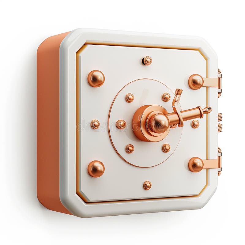 Financial Safe Box on White Background Stock Illustration ...