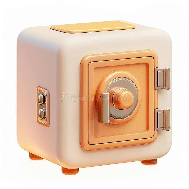 Financial Safe Box on White Background Stock Illustration ...