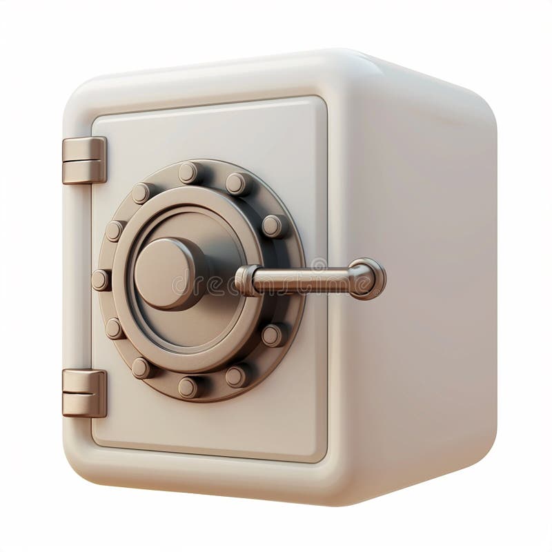 Financial Safe Box on White Background Stock Illustration ...