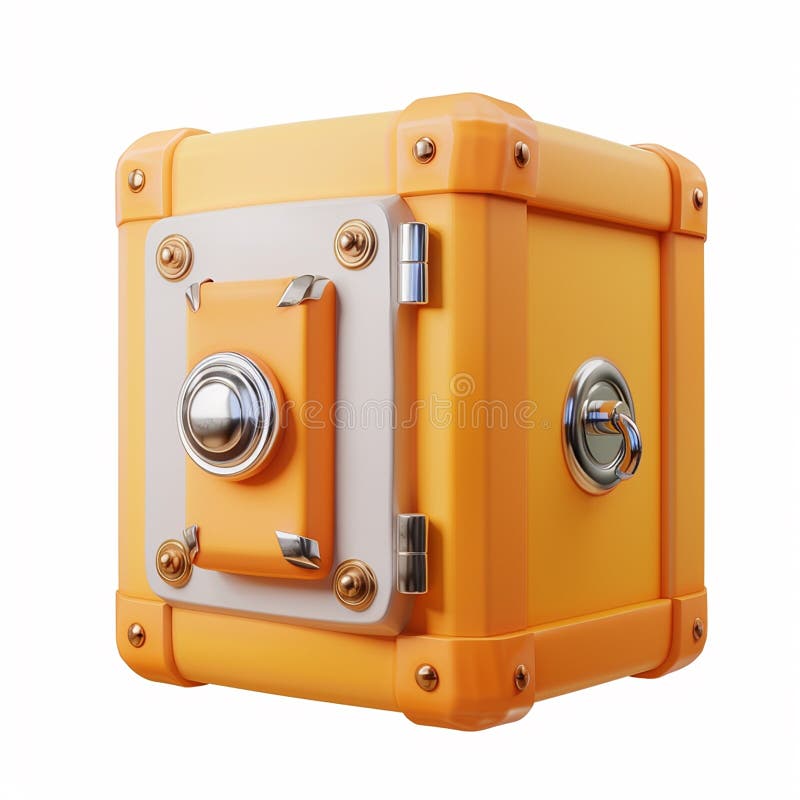 Financial Safe Box on White Background Stock Illustration ...