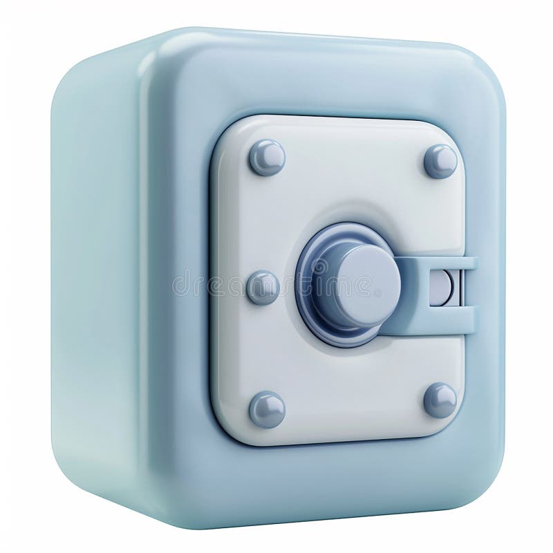 Financial Safe Box on White Background Stock Illustration ...