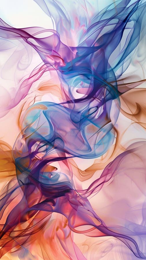 Flowing Lines Harmonizing Colors Stock Illustration - Illustration of ...