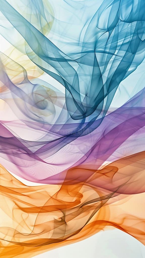 Flowing Lines Harmonizing Colors Stock Illustration - Illustration of ...