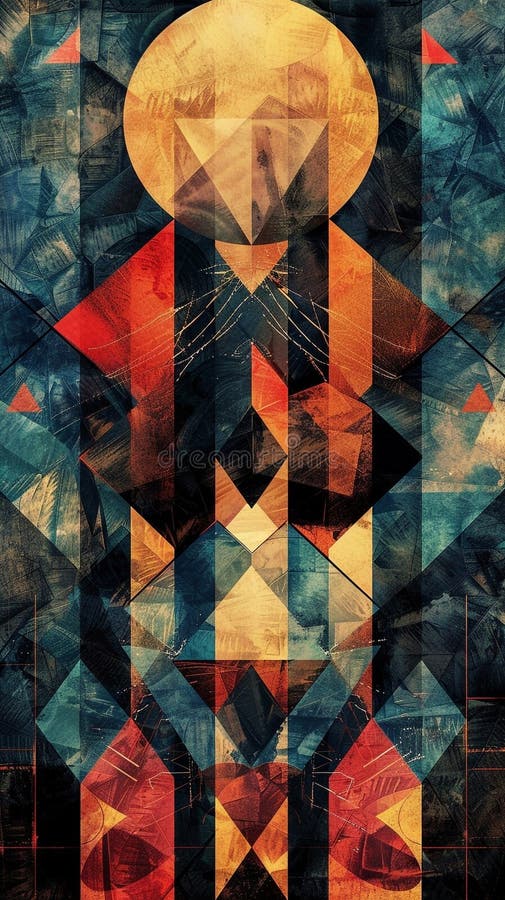 Geometric Shapes Contrast in Bold Abstract Design Stock Illustration ...