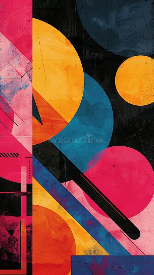 Geometric Shapes Create Bold Background Stock Illustration ...