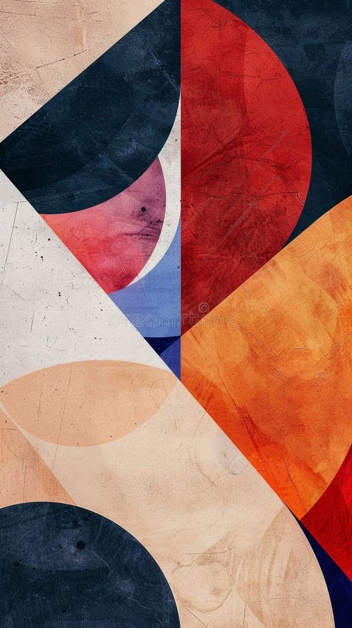 Geometric Shapes Harmonize in Calming Tones Stock Illustration ...