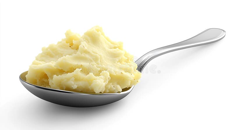 Isolated Serving Spoon Displays Mashed Potatoes Stock Illustrations – 3 ...